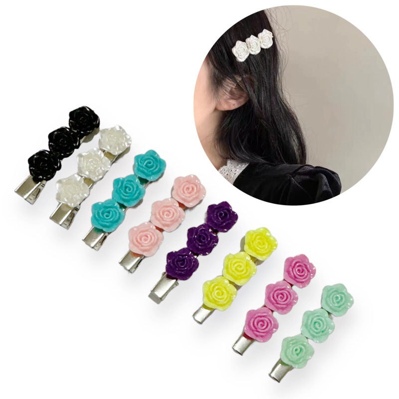 Jual Jepit Rambut Bunga Mawar Pearl Kalyca Rose Hairpin Mutiara Tiga ...