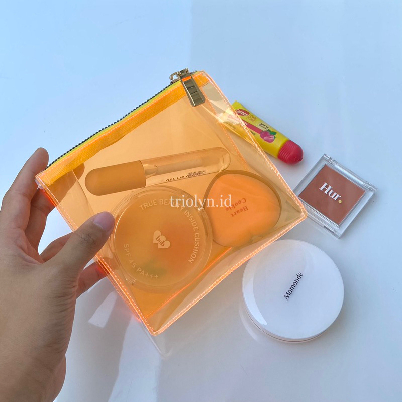 Jual Pouch Transparant Jelly Makeup Cosmetic Travel PVC pouch Dompet ...