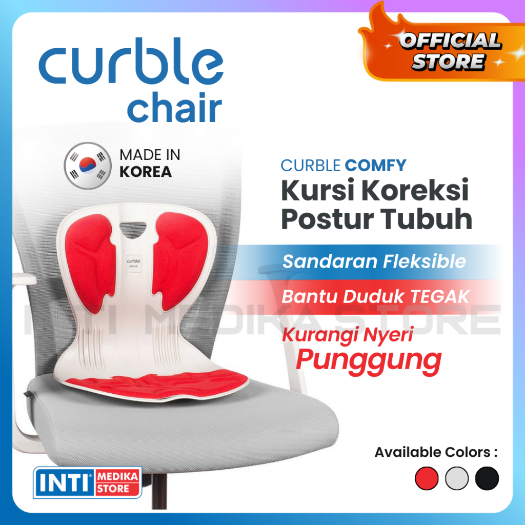 Jual CURBLE - Correct Posture Chair COMFY Sandaran Kursi Penyangga Punggung | Shopee Indonesia