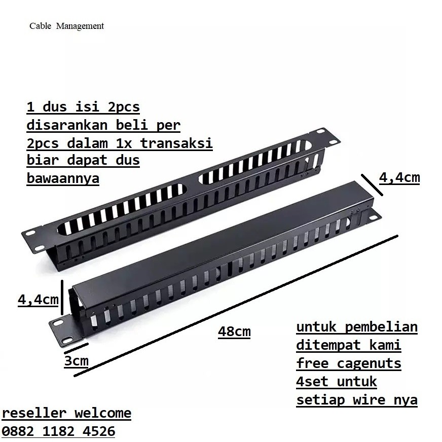 Jual wire management 1U metal | Shopee Indonesia