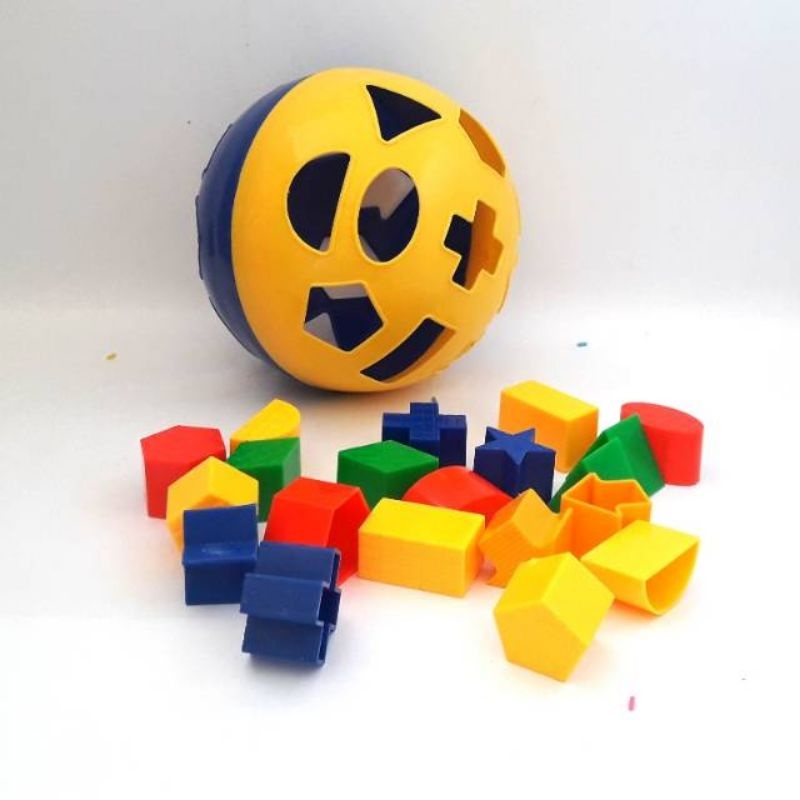 Jual mainan edukasi anak puzzle ball bongkar pasang bola pintar balok ...