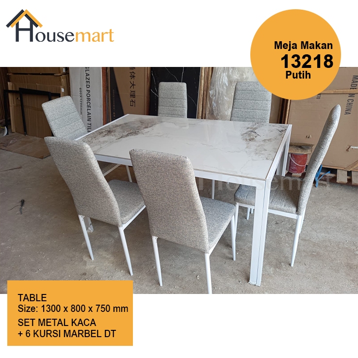 Jual Meja Makan Dining Table Set Neolith + 6 Kursi Modern Minimalis ...