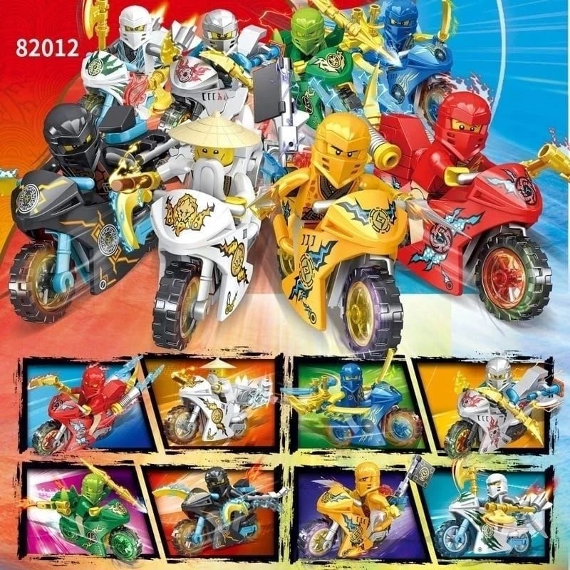 Jual mainan ninja go - mainan bricks figure ninjago dragon naga motor ...