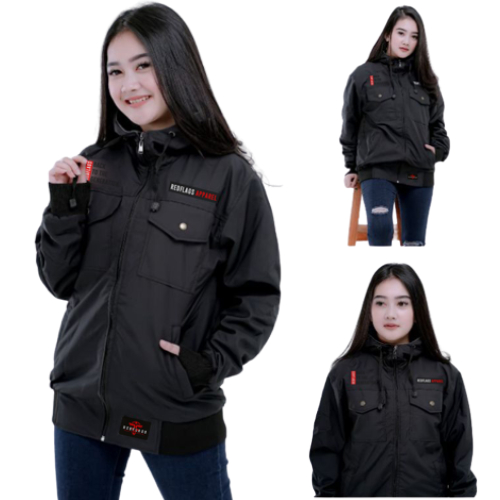 Jual JAKET PARASUT WANITA ANTI AIR TEBAL JACKET BOMBER CEWEK KOREA ...
