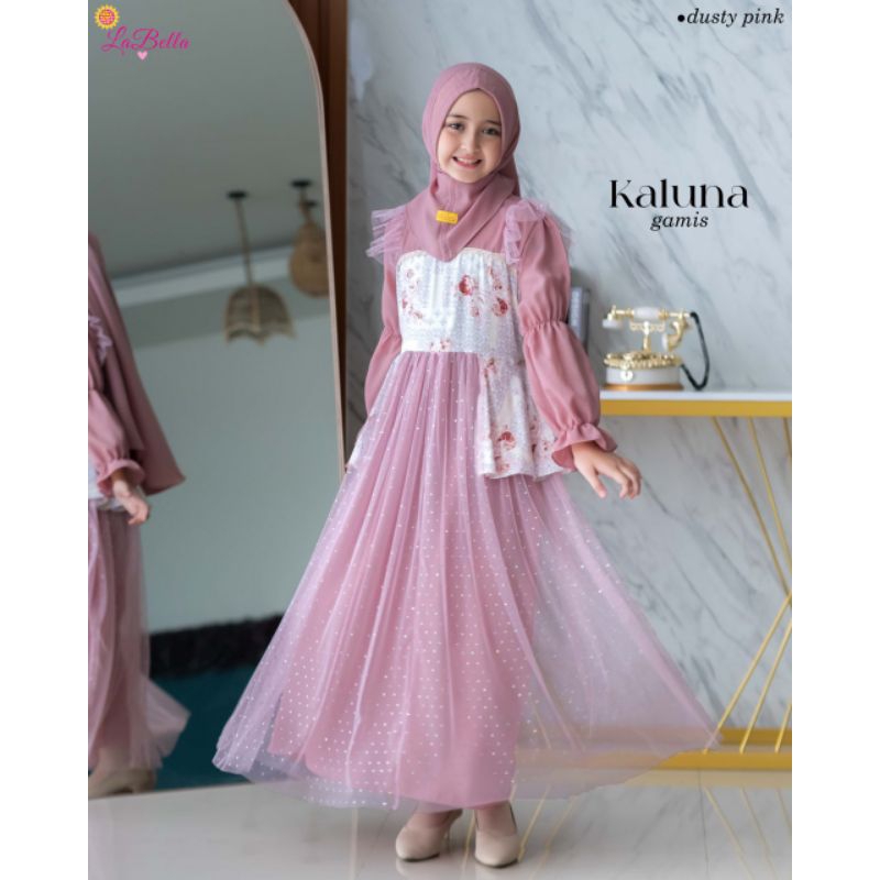 Jual SALE LABELLA!! GAMIS ANAK PEREMPUAN PESTA MEWAH KALUNA MODEL ...