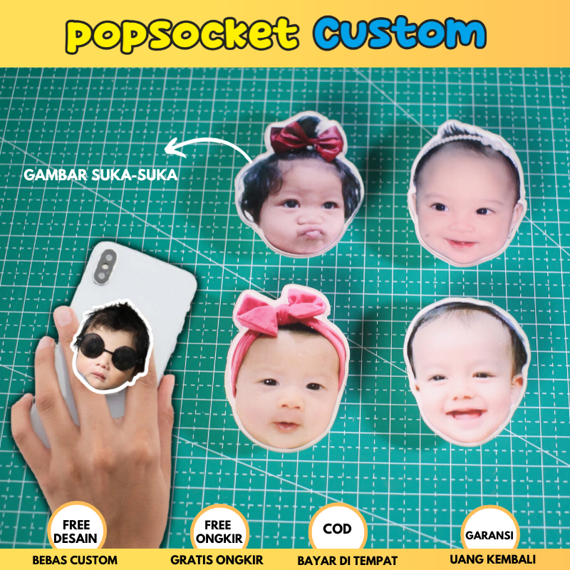 Jual [Bebas Custom] Popsocket akrilik costum popsoket handpone ...