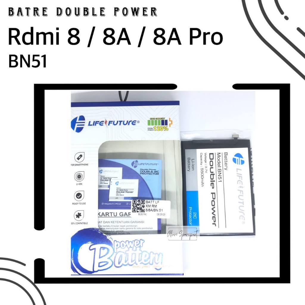 Jual BATRE LF BN51 XIAOMI REDMI 8 / 8A / 8A PRO - BATTERY DOUBLE POWER ...