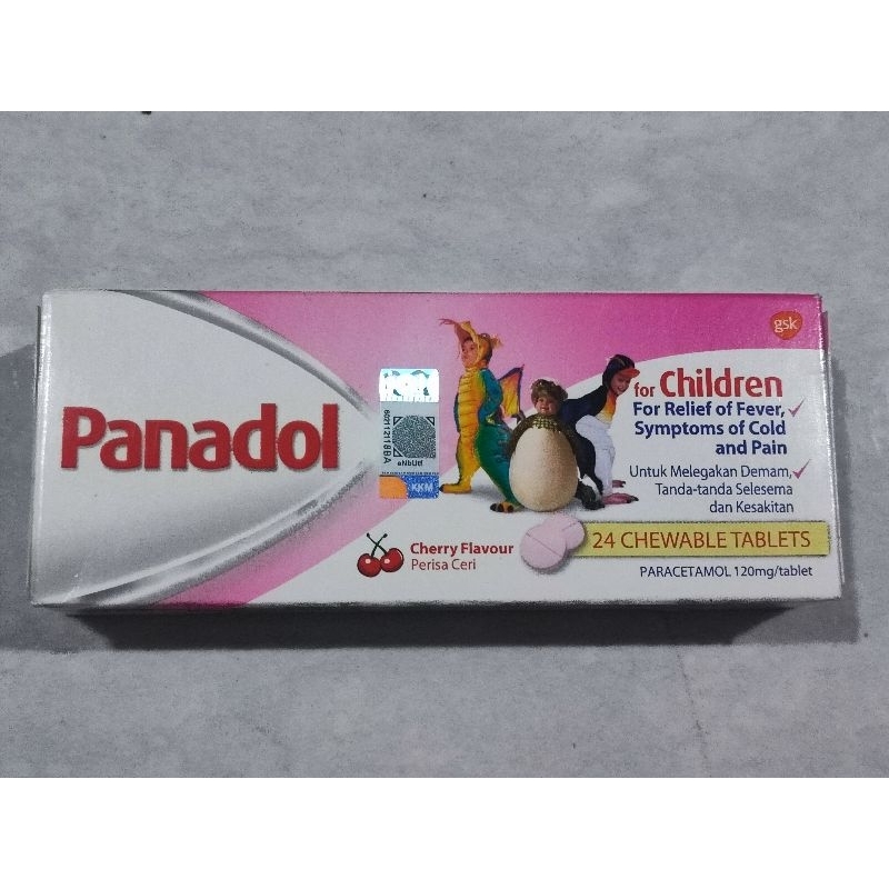 Jual Panadol malaysia kids Chewable isi 24 tablet cherry | Shopee Indonesia
