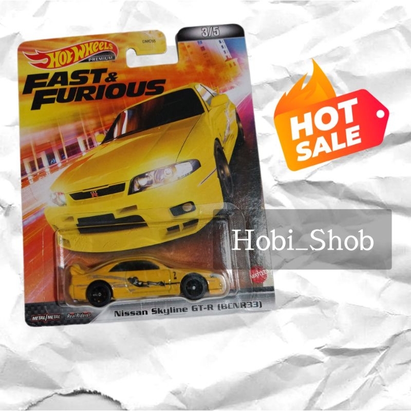 Jual Hot Wheels Nissan Skyline GT-R R33 Fast & Furious Premium | Shopee ...