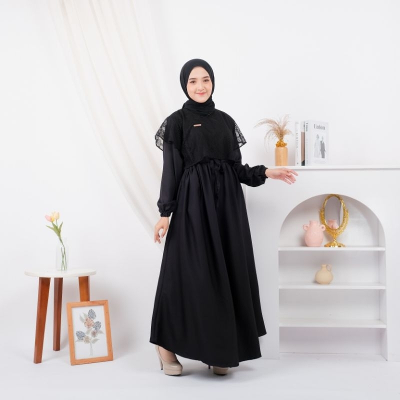 Jual Maria Collection Emma Dress Gamis Elegan Kondangan Muslim Mewah ...