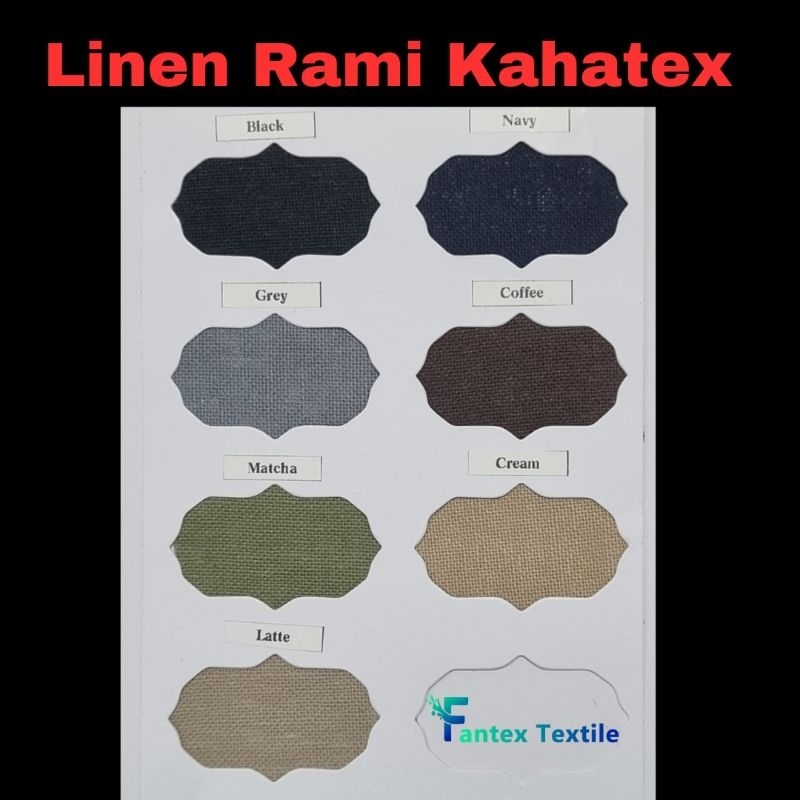 Jual (HARGA PER 50 CM) Bahan Kain Linen Rami Kahatex Eceran Lebar 150cm ...