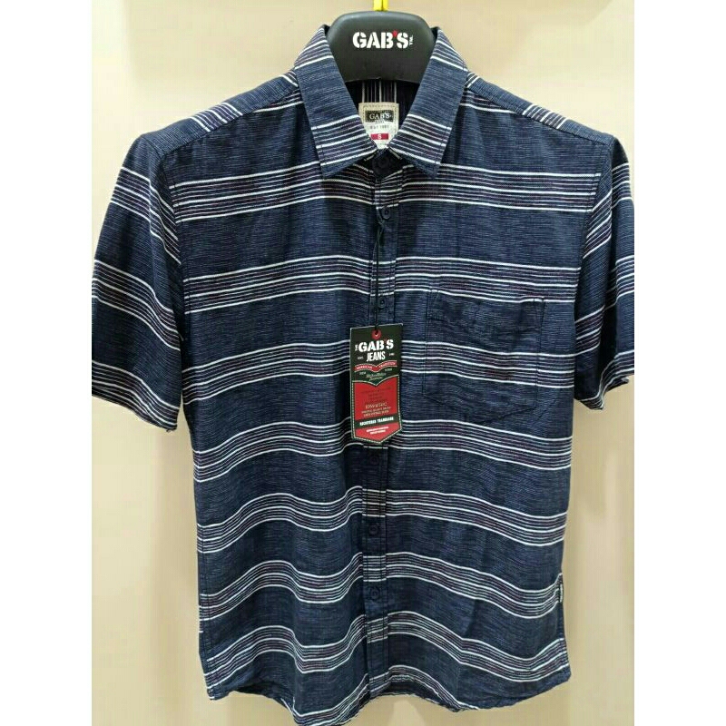 Jual New!! kemeja GABS GABRIELLE motif salur | Shopee Indonesia