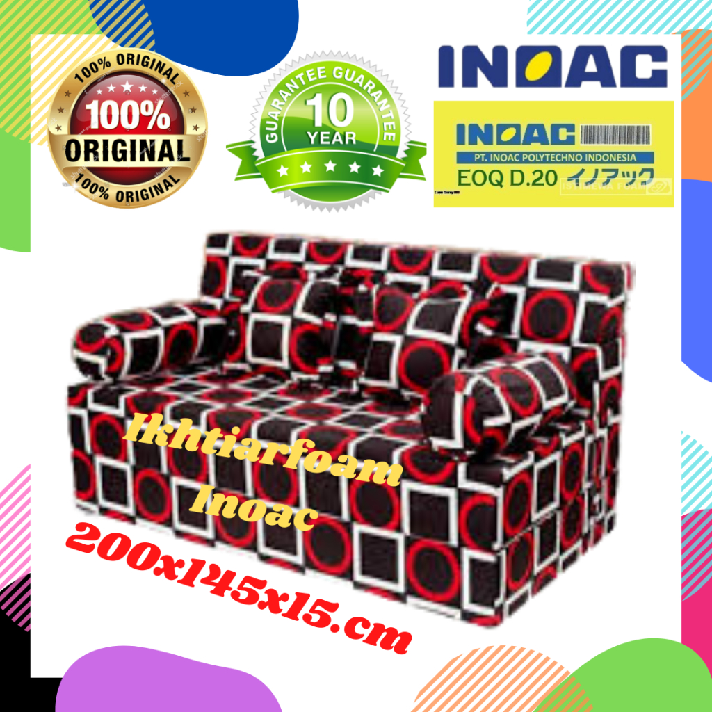 Jual Sofa Bed INOAC atau SofaBed no3 TEBAL 15cm Ukuran 200X145X15cm ...