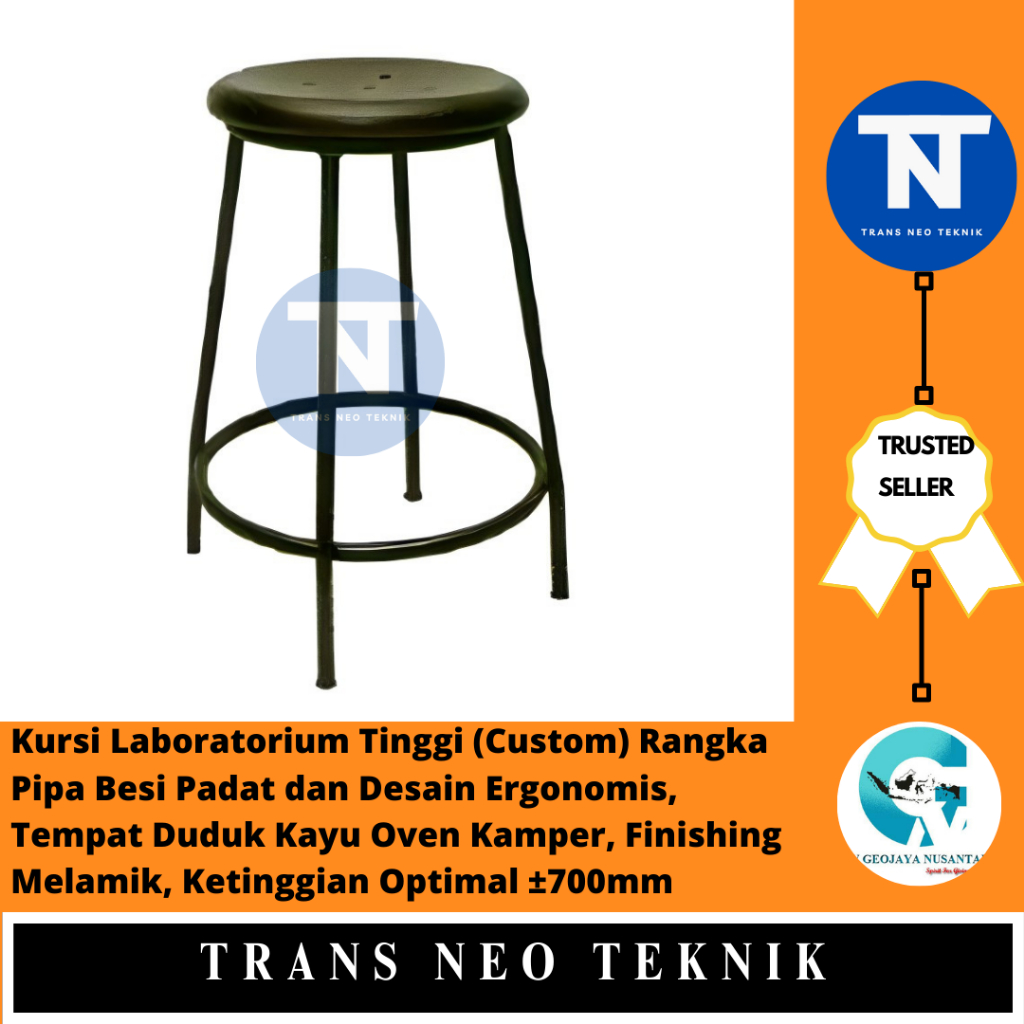 Jual Kursi Laboratorium Tinggi (Custom) Rangka Pipa Besi Padat dan ...