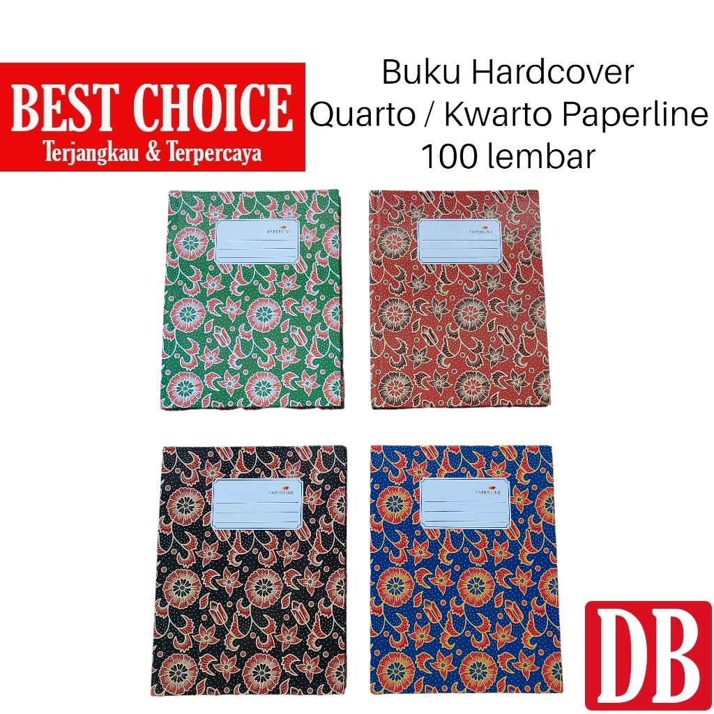 Jual Buku Kwarto / Quarto Hardcover Paperline 100 lembar (1 pcs ...