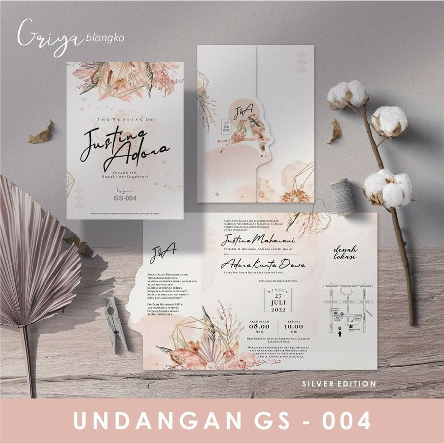 Jual cetak undangan pernikahan aesthetic | undangan estetik | undangan ...