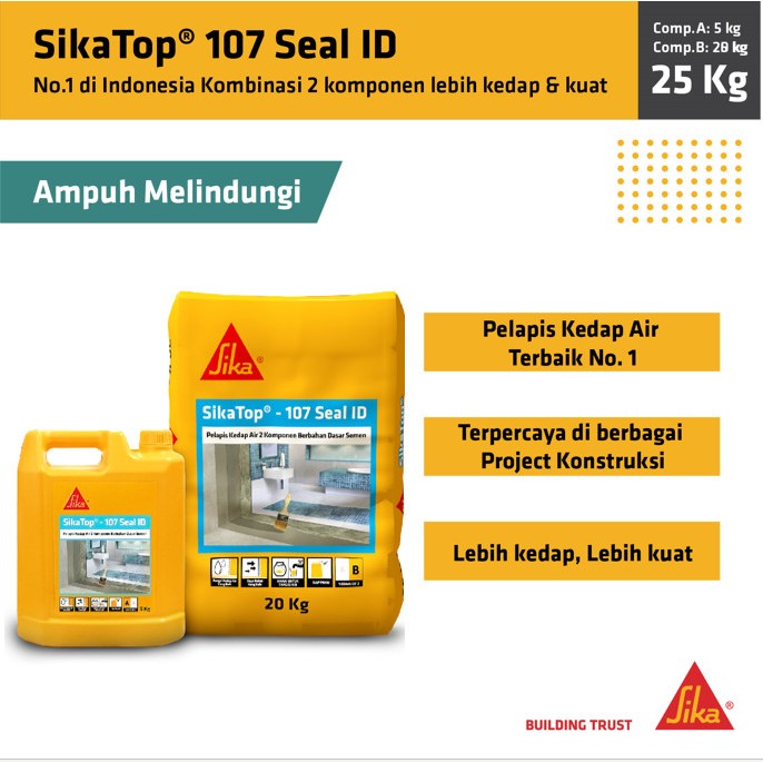 Jual Sika - Sika Top 107 Seal Komponen Set A+B Pelapis Anti Bocor Dak ...