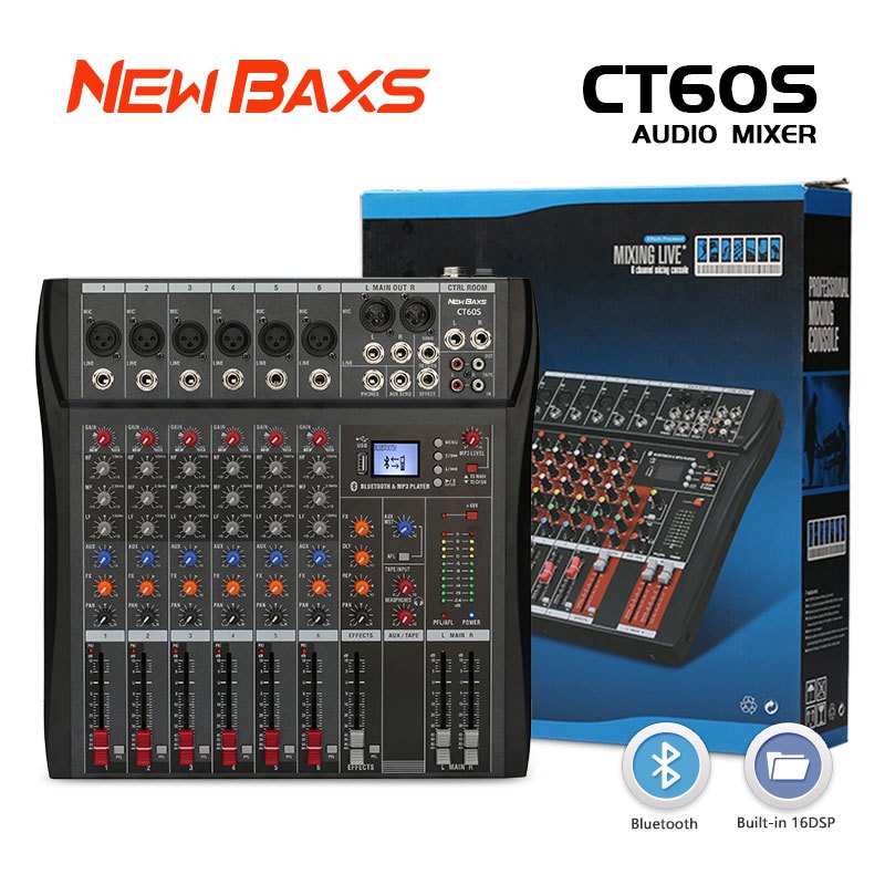 Jual NEW BAXS CT60S Audio Mixer 6-channel equalizer professional ...