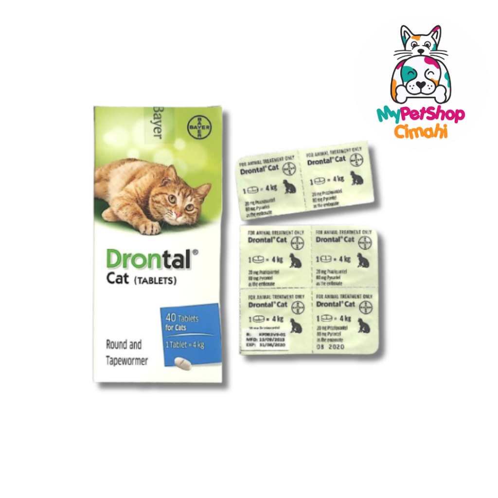 Jual Drontal Cat Asli Obat Cacing Kucing Tablet | Shopee Indonesia