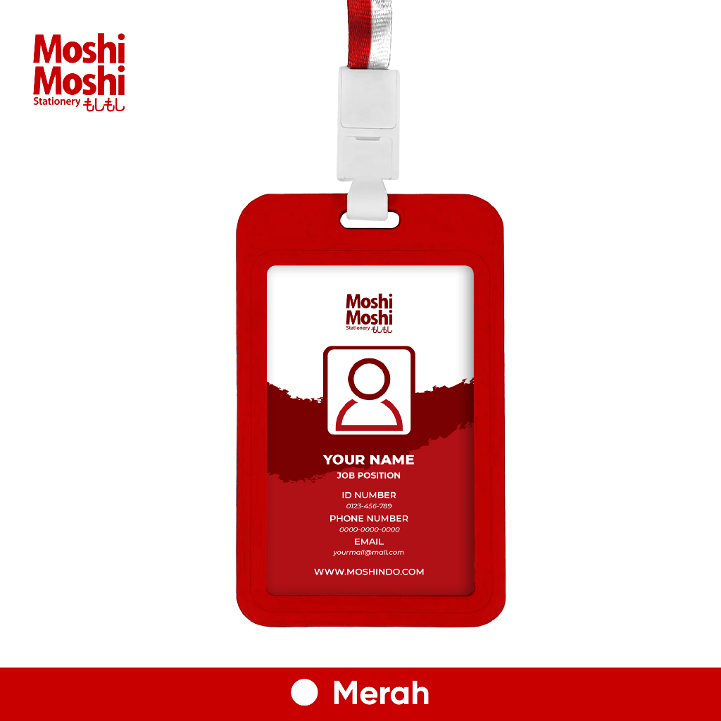 Jual ID Card Moshi 2-Tone Name Tag Holder Tempat Kartu Akses Kantor ...