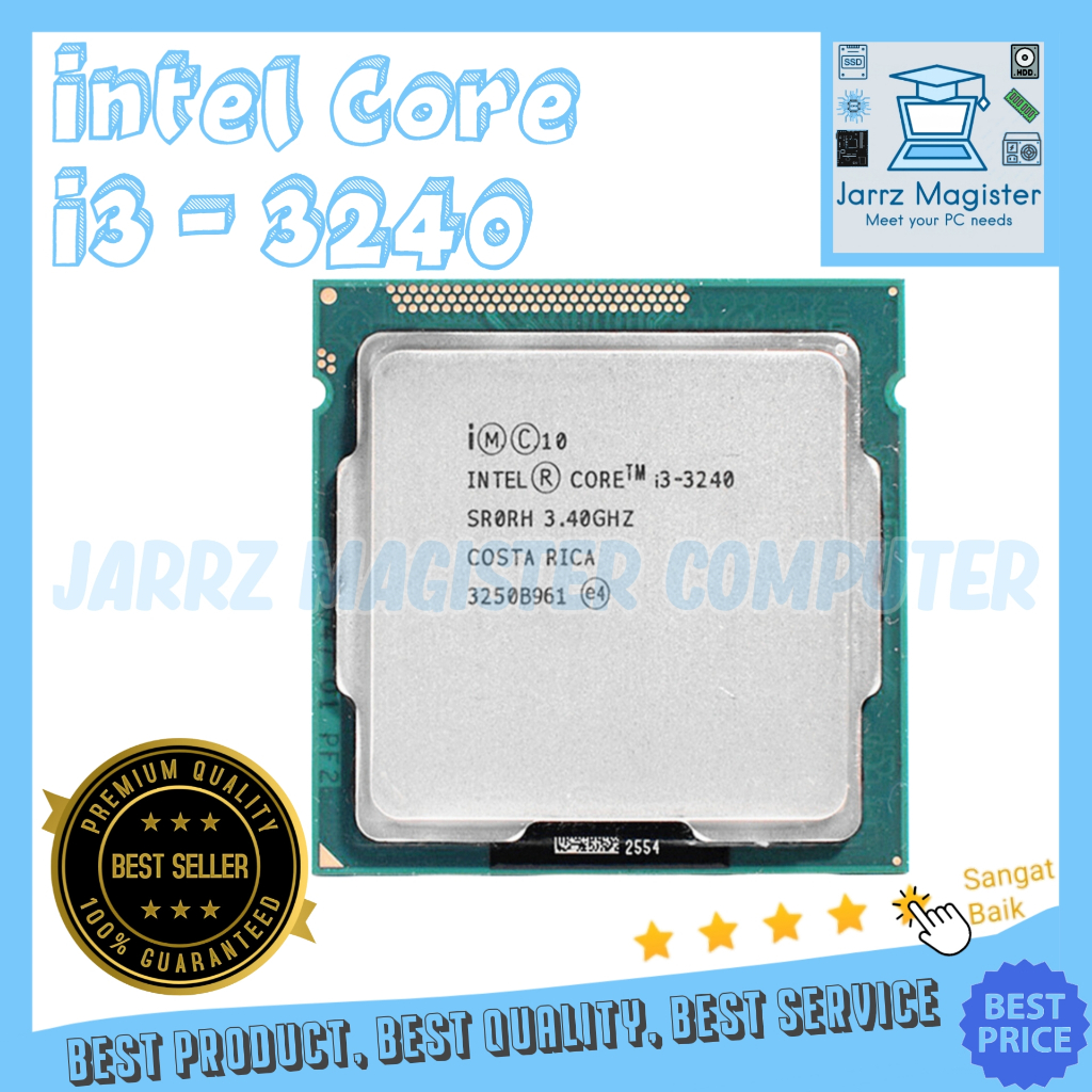 Jual Processor Intel core i3 3240 soket 1155 | Processor i3 Gen 3 LGA ...