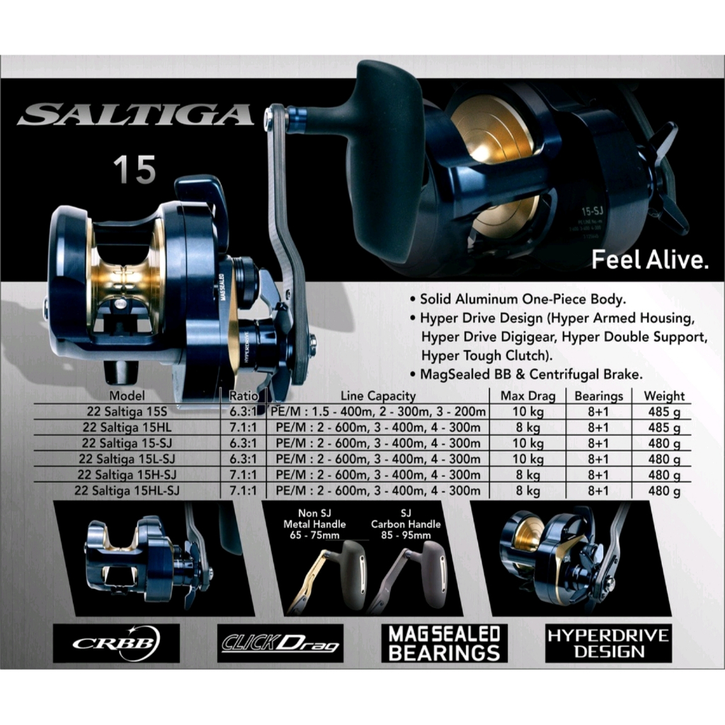 Jual reel Daiwa Saltiga 15 LSJ, 15 HLSJ | Shopee Indonesia