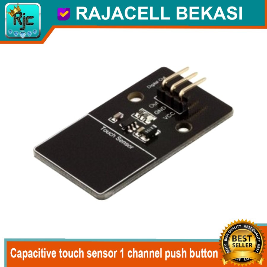 Jual Capacitive touch sensor sentuh 1 channel push button kapasitif ...