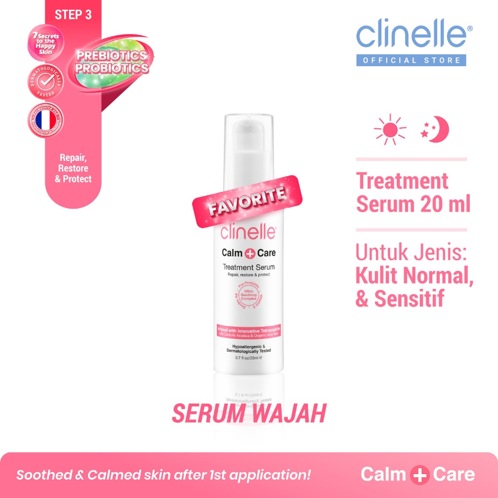Jual CLINELLE Calm+Care Treatment Serum 20ml - Serum Wajah Kulit ...