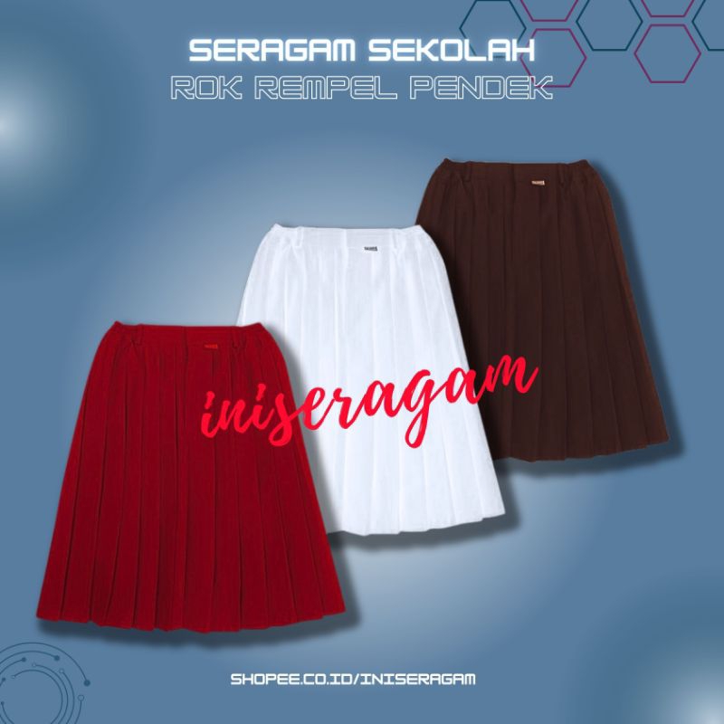 Jual INI SERAGAM - Rok Rempel Pendek Bawahan Wiru Plisket Lipit Banyak Sekolah SD Kelas 1 2 3 4 ...