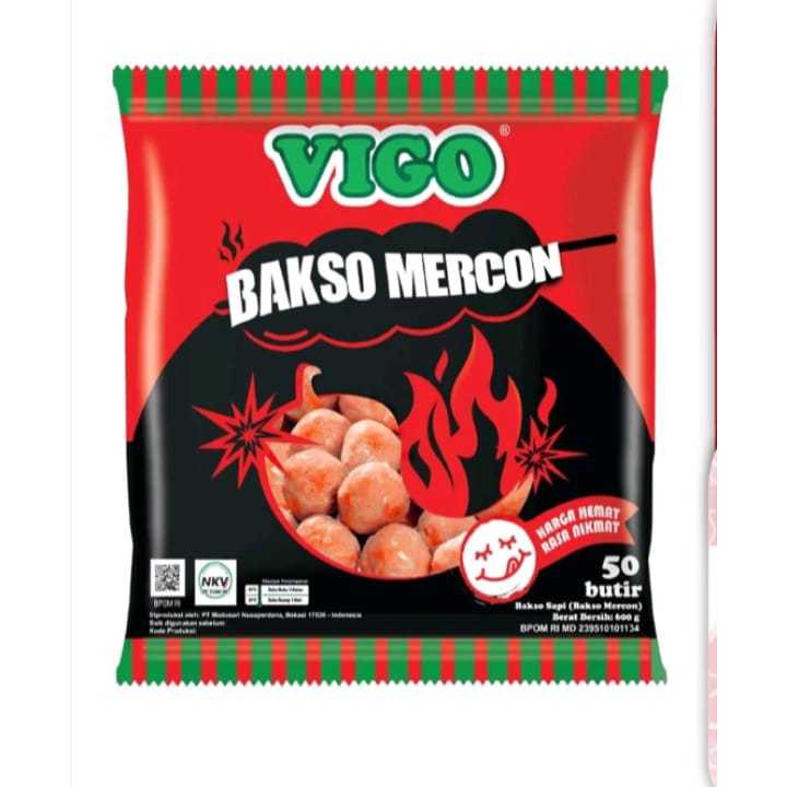 Jual VIGO Bakso Mercon 50 butir/600 gr | Shopee Indonesia