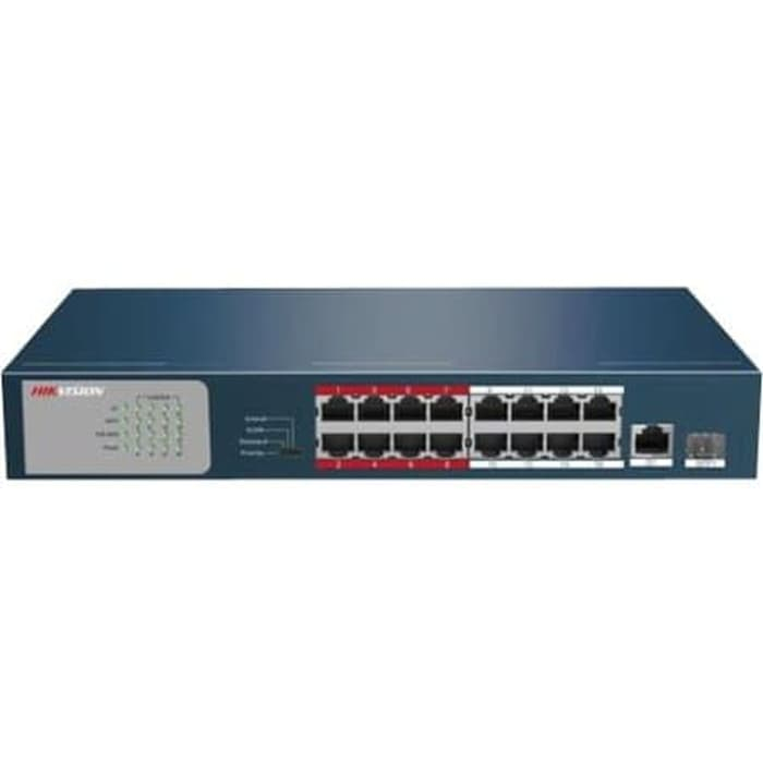 Jual Hikvision DS-3E0518P-E/M 16 Port Gigabit Unmanaged Poe Switch | Shopee Indonesia