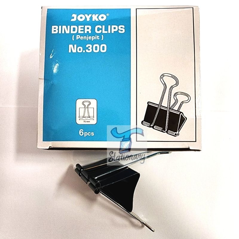Jual Binder Clip JOYKO 300 (75mm) BESAR / Klip Penjepit Kertas Besar no ...