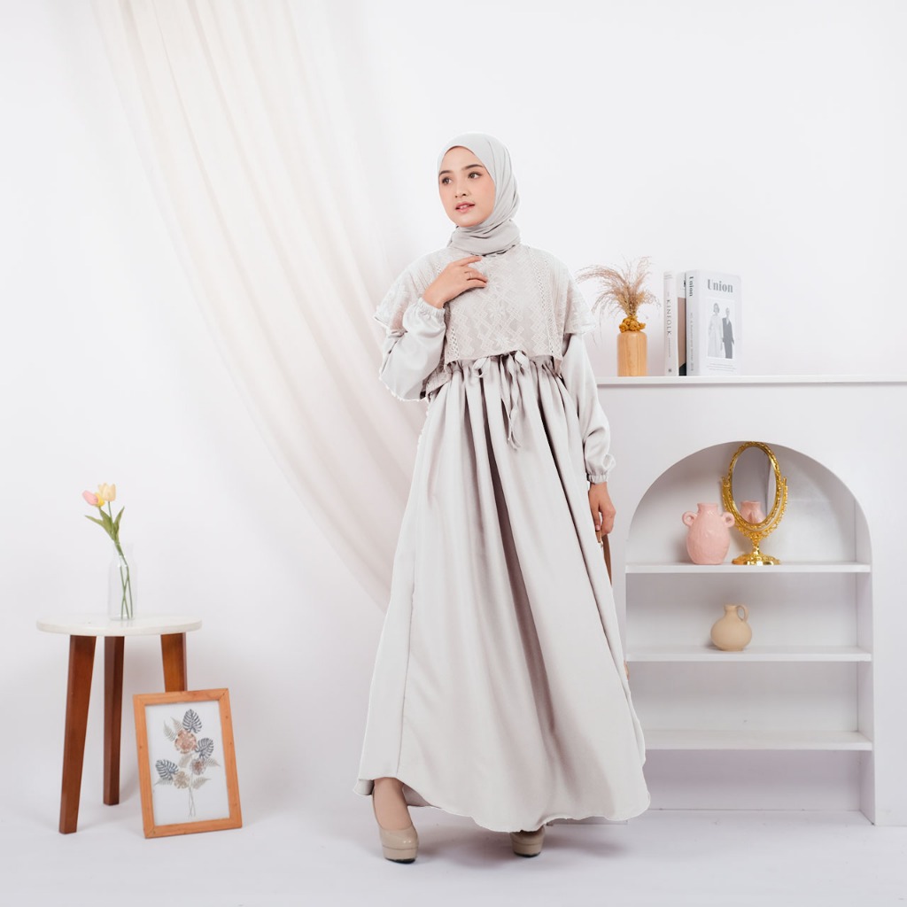 Jual Maria Collection Emma Dress Gamis Elegan Kondangan Muslim Mewah ...