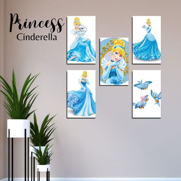 Jual POSTER HIASAN DINDING PRINCESS CINDERELLA DEKORASI KAMAR,DEKORASI ...