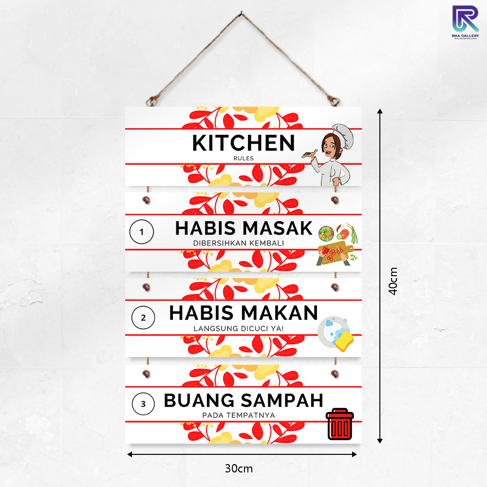 Jual RHA GALLERY Hiasan Dinding Gantung SET Kitchen Rules Pajangan ...