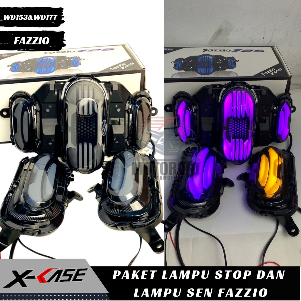 Jual LAMPU FAZZIO PLUS SEN FAZIO RGB LAMPU STOP LED MODEL JPA XCASE ...