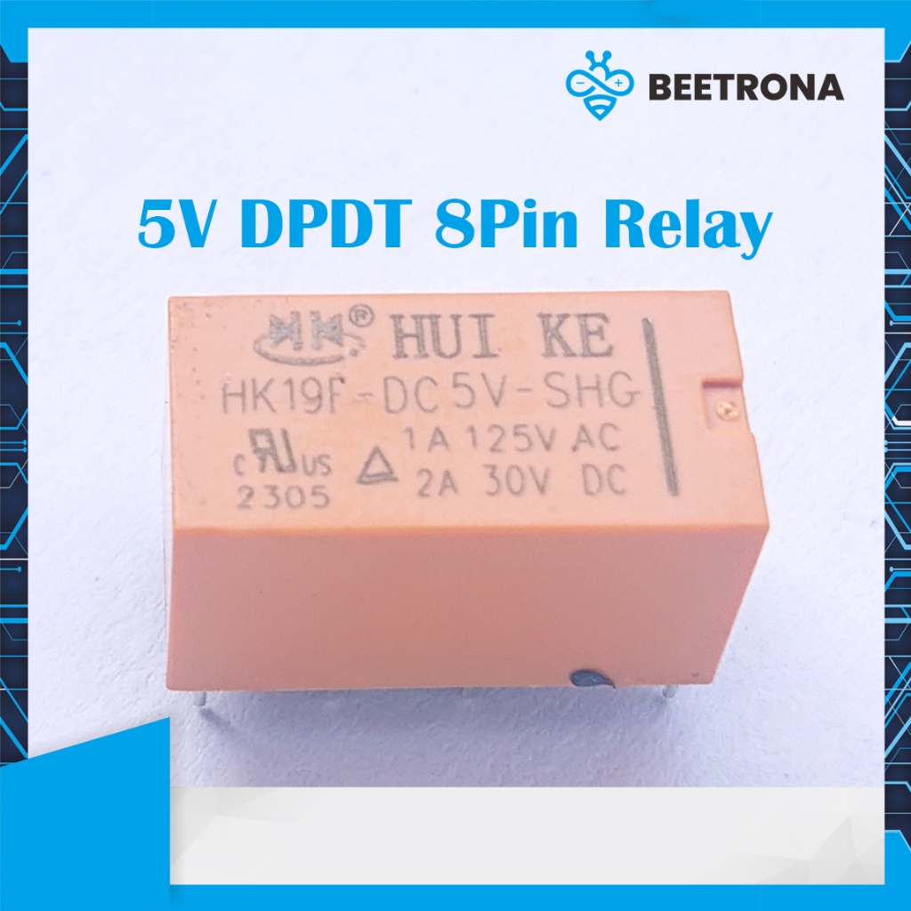 Jual Relay HK19F 5V 8pin DPDT 2 Channel SPDT 8 kaki 5VDC | Shopee Indonesia