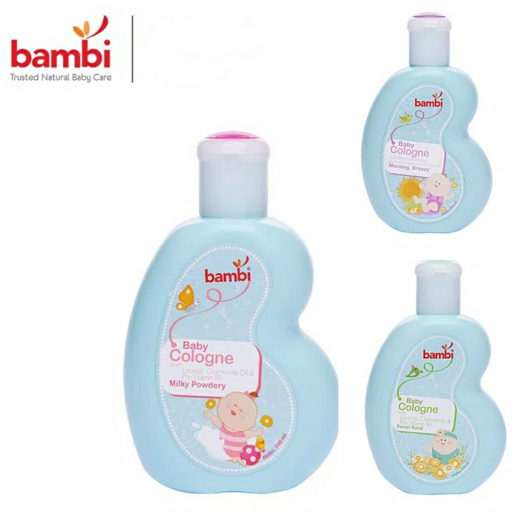 Jual Bambi Baby Cologne 100ml All Varian Bambi Cologne Sweet Floral ...