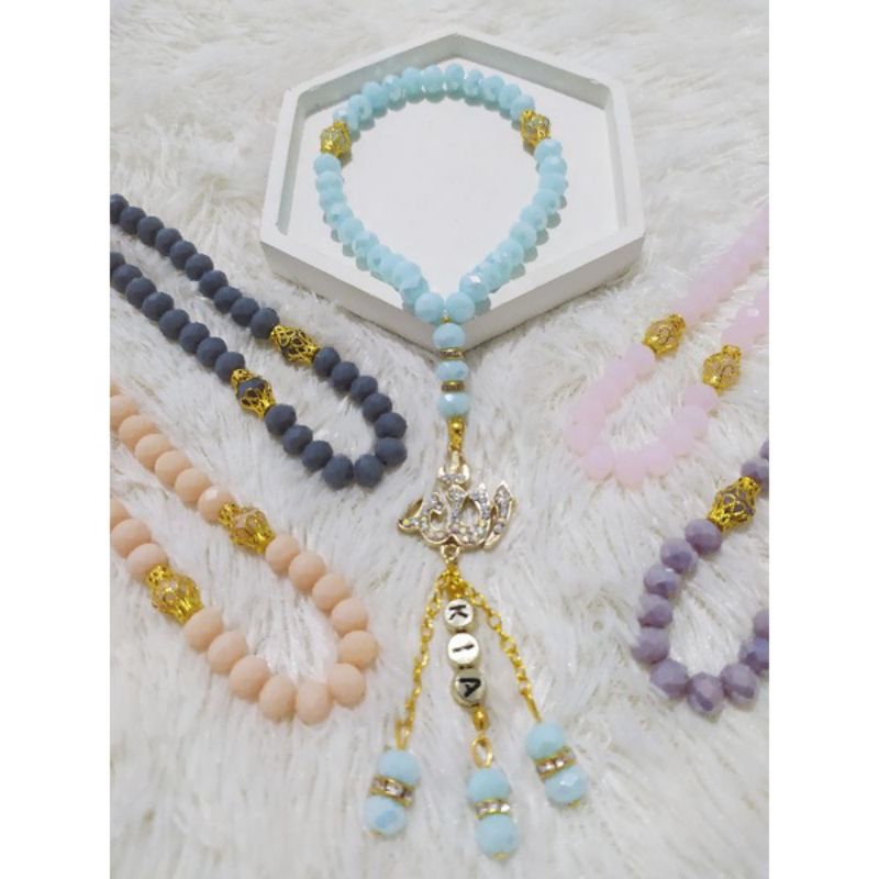 Jual TASBIH KRISTAL CUSTOM NAMA/INISIAL CANTIK PREMIUM | Shopee Indonesia
