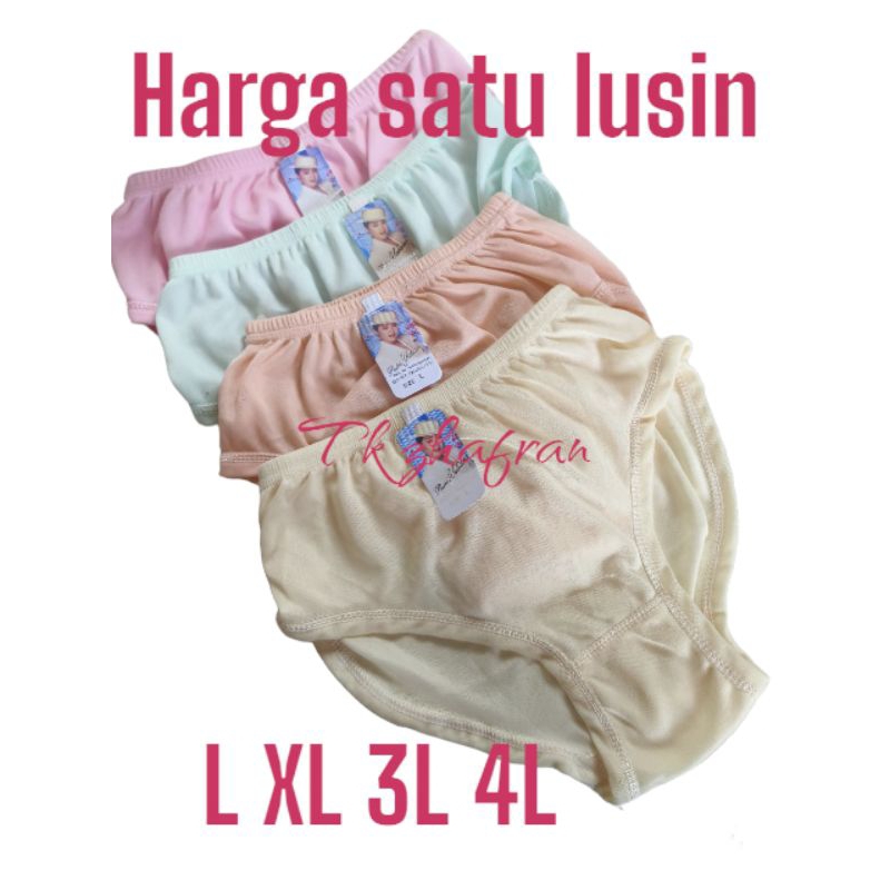 Jual GROSIR 12 PCS CELANA DALAM WANITA DEWASA LUSINAN/GROSIR CD POLOS WANITA JUMBO MURAH/LUSINAN ...