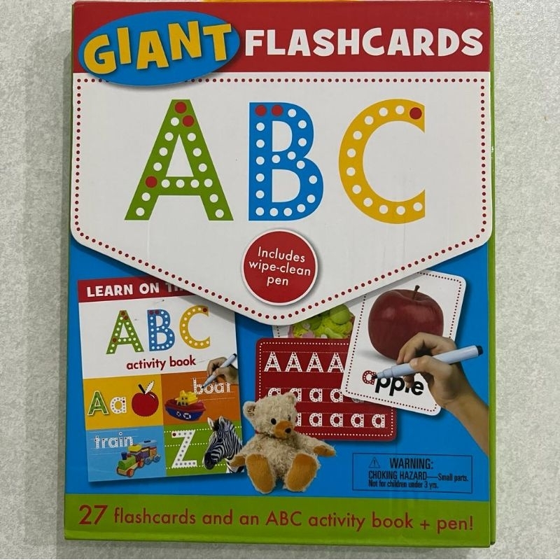 Jual Buku Aktivitas 3+ Giant Flashcards ABC Wipe and Clean Original ...