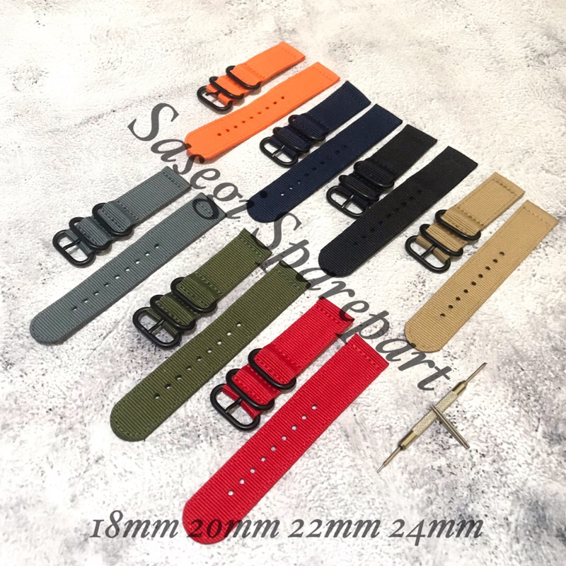 Jual Tali Jam Tangan NATO Canvas Strap Tali Jam Tangan Nylon Premium ...