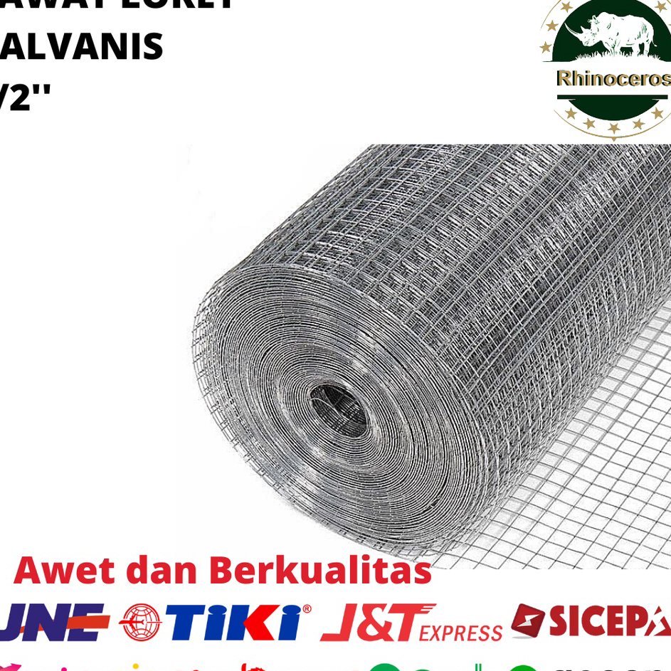 Jual Ready Stok Kawat Loket Galvanis Putih 1/2 Inch Kawat Ram Putih ...