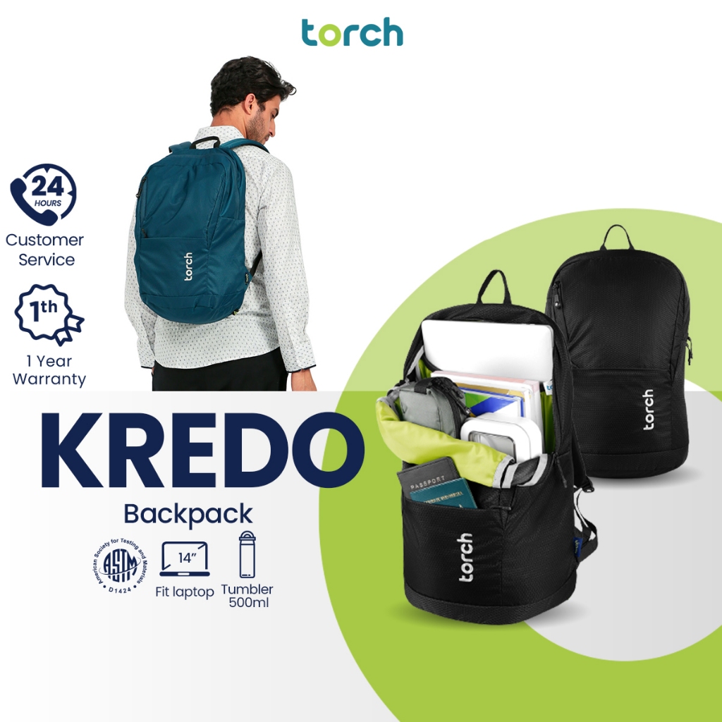 Jual TORCH Kredo Backpack Laptop 15 inch Kuliah Kerja Simpel Minimalis ...
