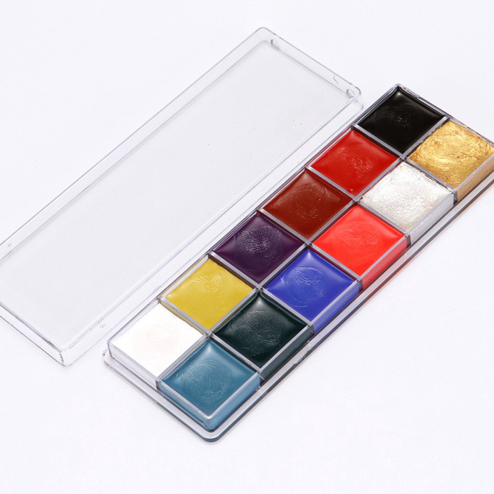 Jual CUCI_GUDANG palet 12 warna face body paint painting makeup oil ...