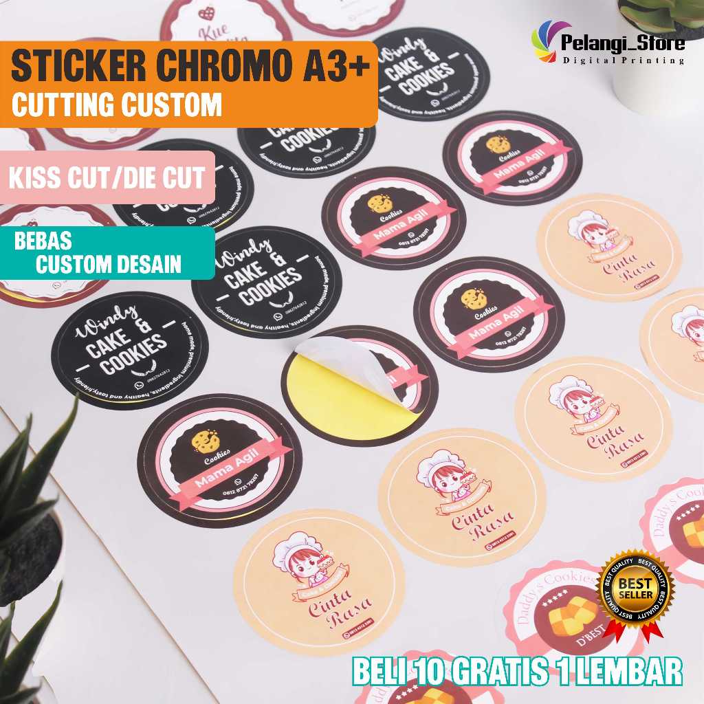 Jual Cetak Stiker Chromo dan Stiker Vinyl Cut A3+ Murah / Cetak Stiker ...