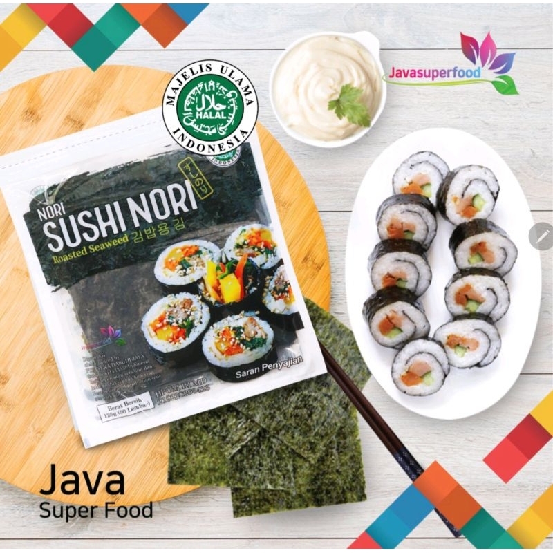 Jual Nori sushi 50 lembar halal tokinori manjun sakao rumput laut sushi ...