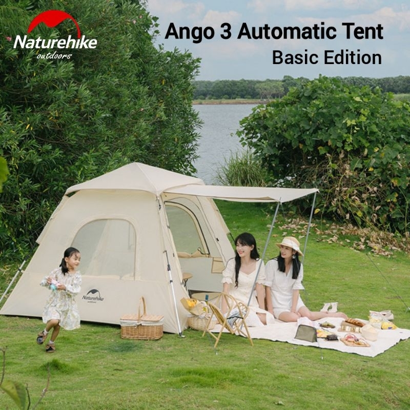 Jual TENDA NATUREHIKE ANGO 3 NH21ZP010 AUTOMATIC BRACKET POP UP FAMILY TENT 3 - 4 PERSONS TENDA ...