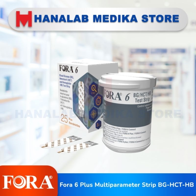 Jual FORA Strip Fora6 3 IN 1 untuk pemeriksaan Glukosa Darah ...