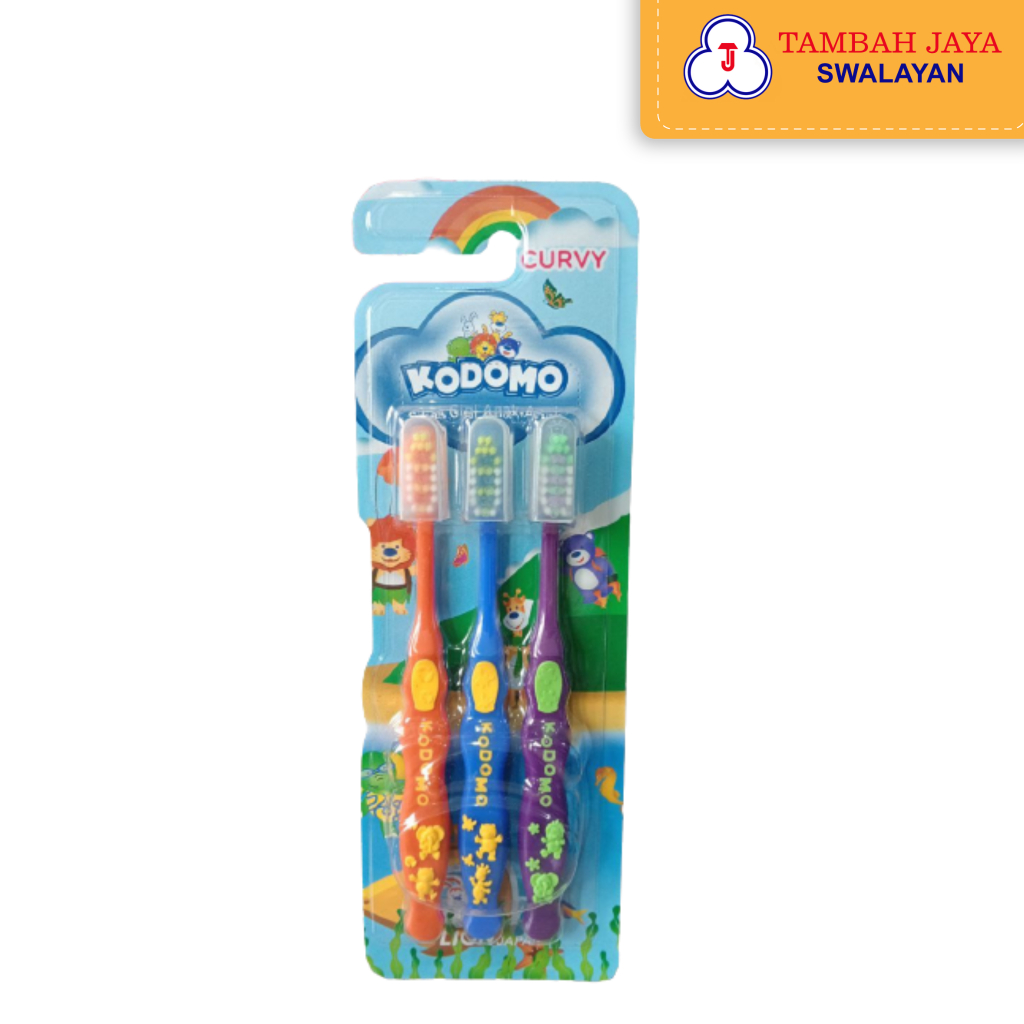 Jual Sikat Gigi Anak Kodomo Curvy Isi 3 Pcs | Shopee Indonesia